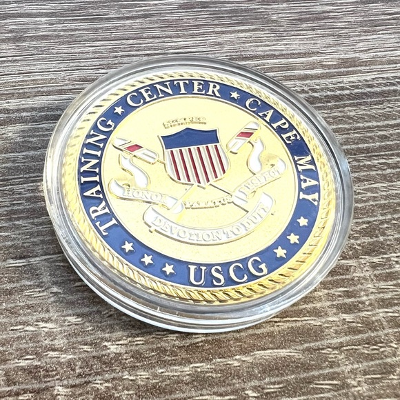 Office | Us Coast Guard Grandma Cape May Graduate Challenge Coin For ...